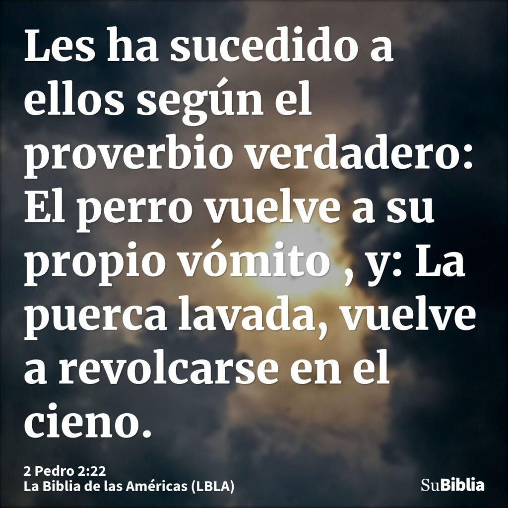El perro y su vómito (2 Pedro 2:22)