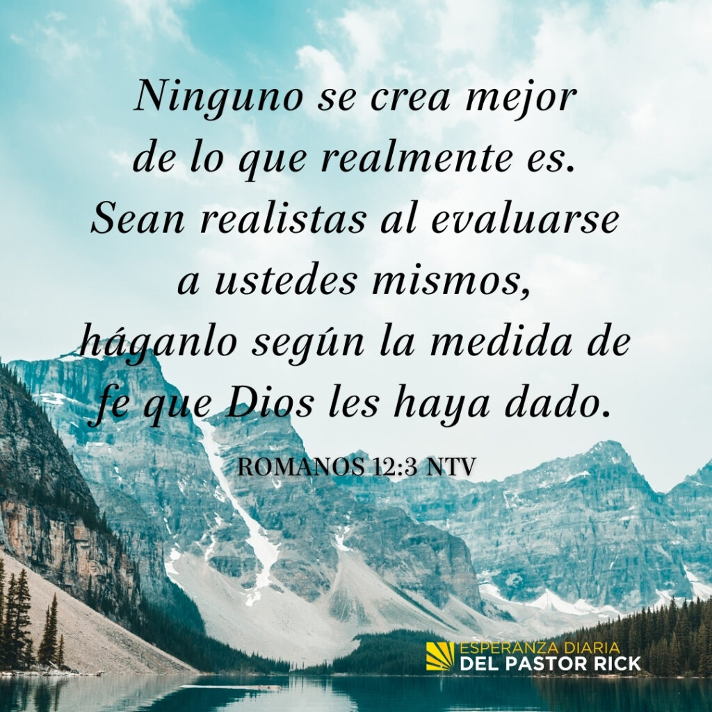¿Qué significa Romanos 12:3 y cuál es la medida de la fe?
