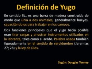 Significado yugo en la Biblia - Definición y significado bíblico